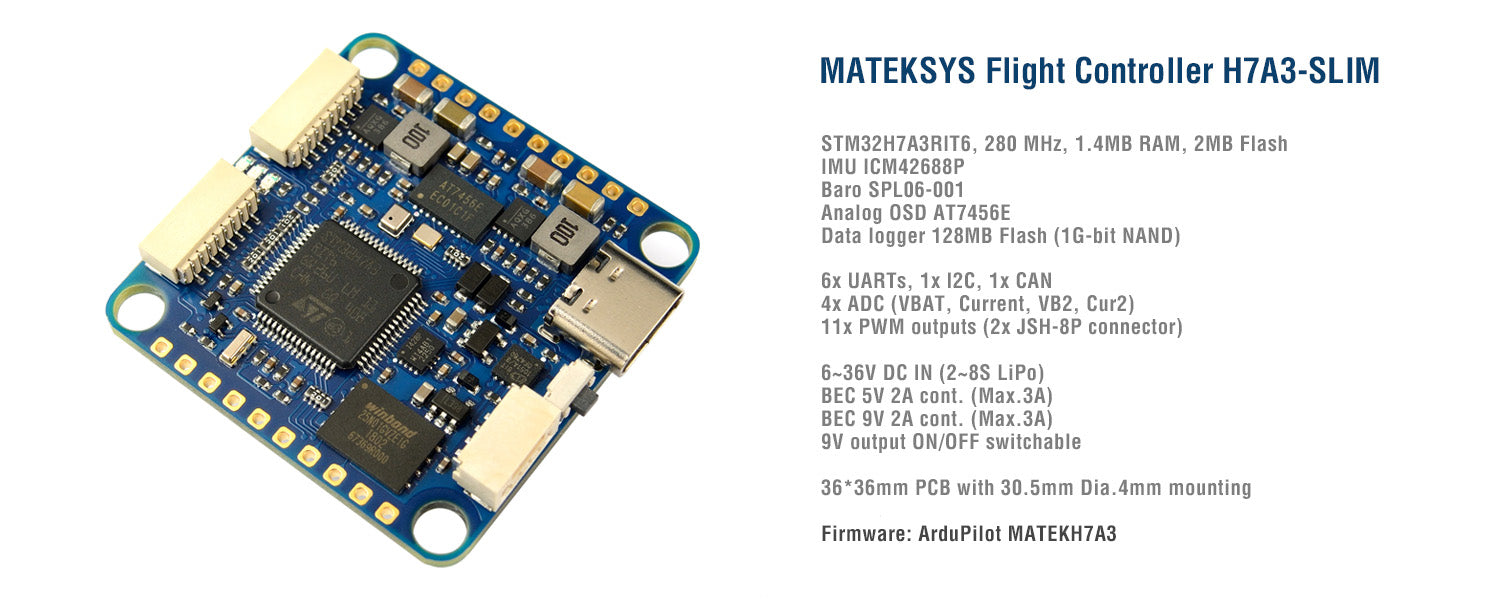 Matek Flight Controller H7A3-SLIM | Next FPV
